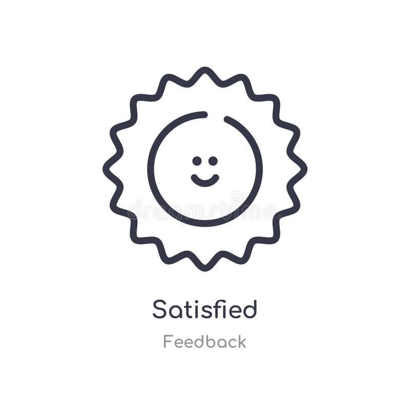 Satisfied Icon On White Background. Simple Element Illustration From ...