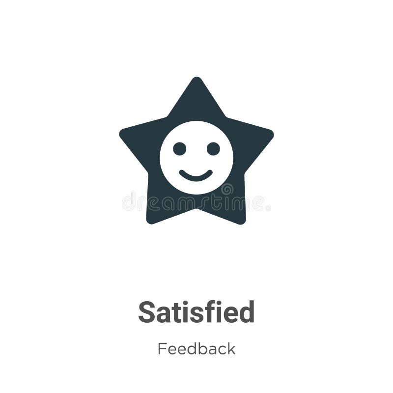 Satisfied Vector Icon Isolated on Transparent Background, Satisfied ...