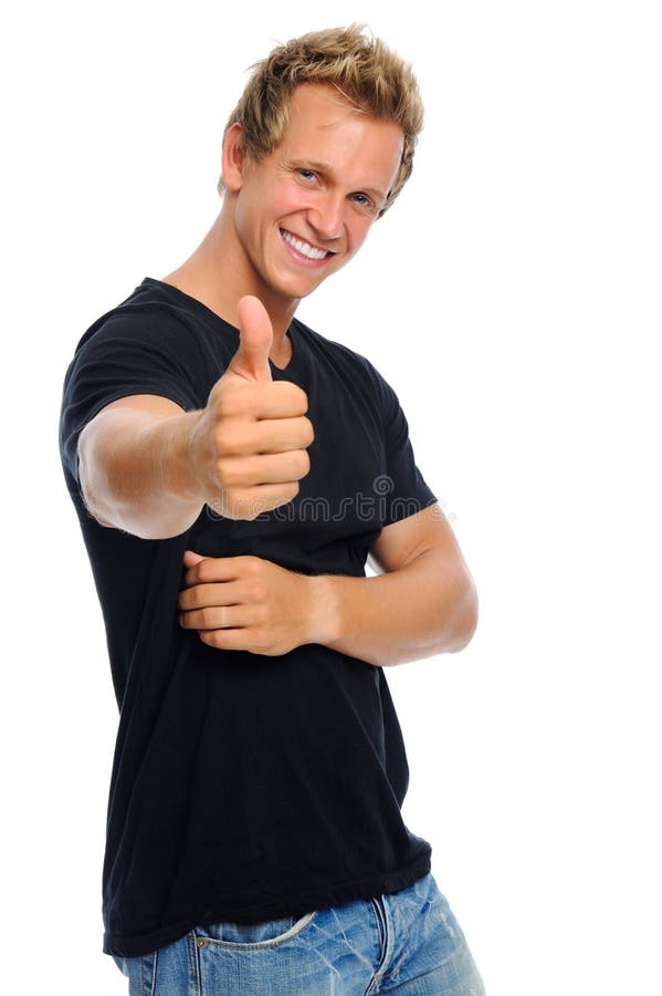 Satisfied young man stock image. Image of confident, smile - 20167227