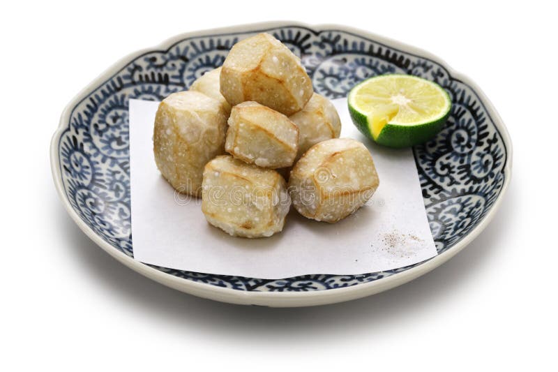 Satoimo Karaage, Japanese Deep Fried Taro Stock Photo - Image of ...