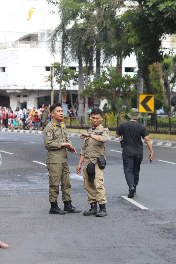 Satpol PP Security Officers Guarded the Festival Event Editorial Stock ...