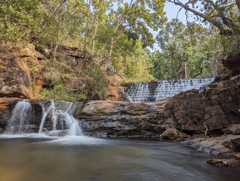 Satpura jungle stock photo. Image of forest, waterfall - 269796670