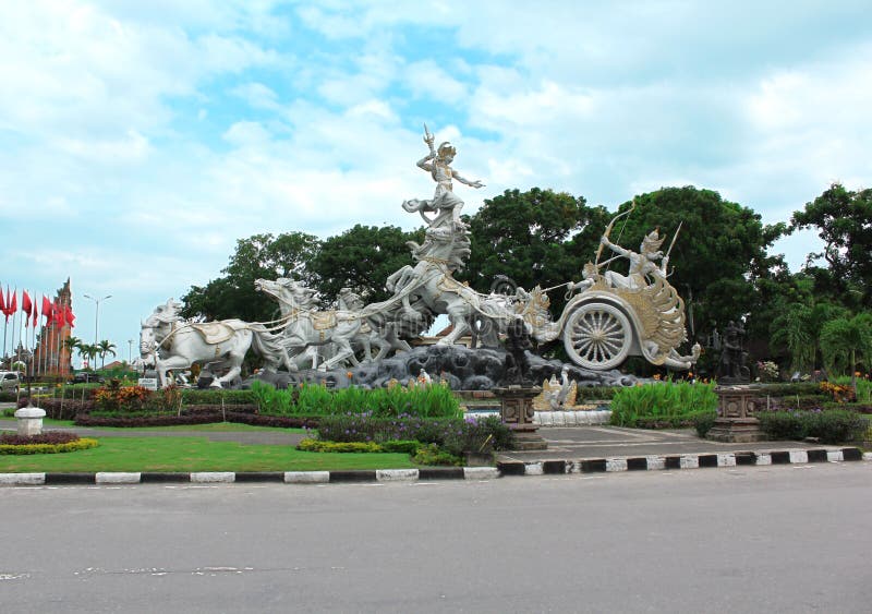 Satria Gatotkaca Statue, Kuta, Bali Stock Image - Image of main ...