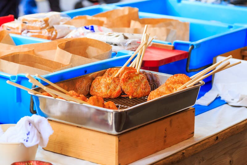 Satsuma Age, Japanese Deep-fried Minced Fish. Stock Photo - Image of ...