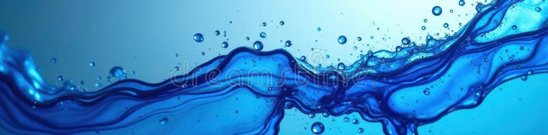 Saturated Blue Ink Bubbles Burst, Vibrant Surface Tension , Background ...