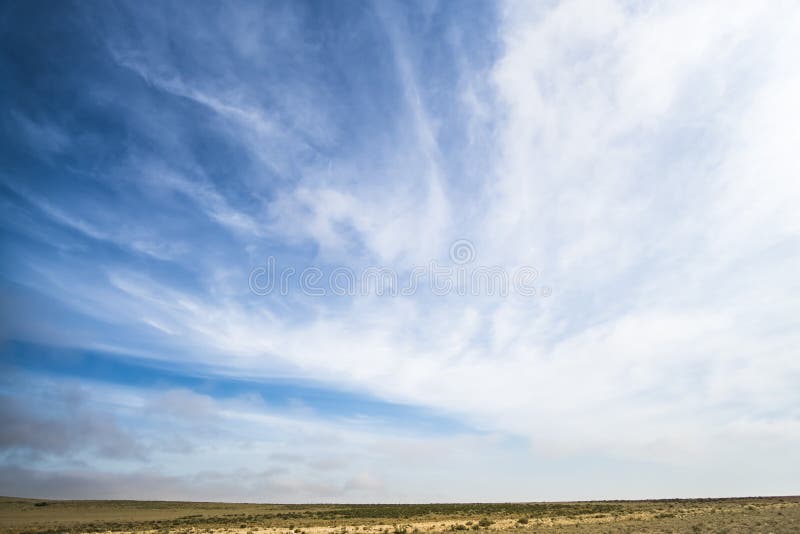 Saturated Blue and Blue Sky with Clouds of Different Shapes in the ...