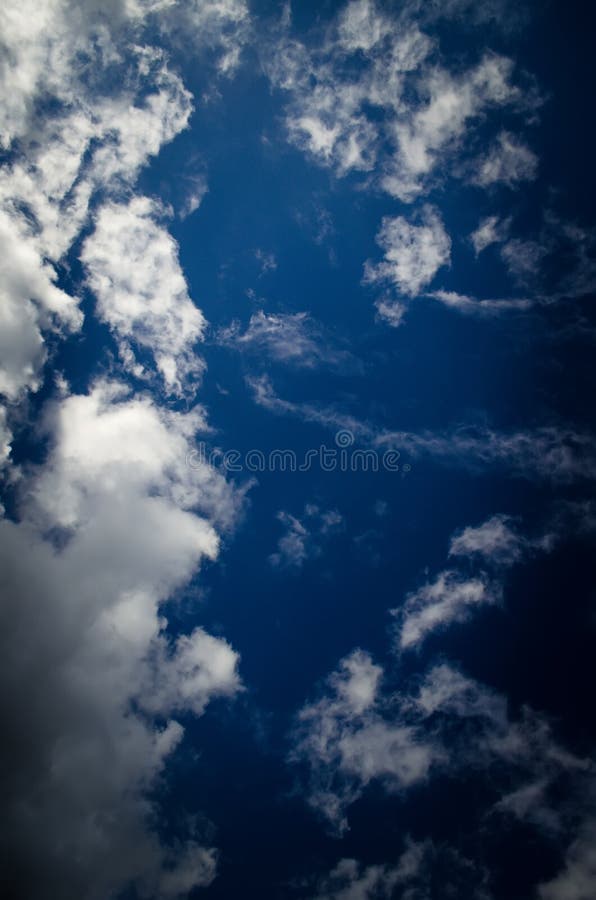 Saturated Clouds in the Blue Sky Stock Photo - Image of cloudscape ...