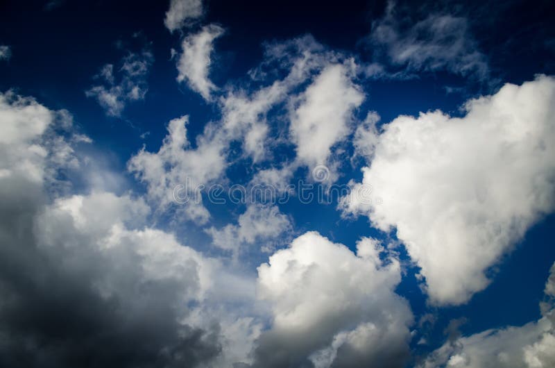 Saturated Clouds in the Blue Sky Stock Photo - Image of abstract ...
