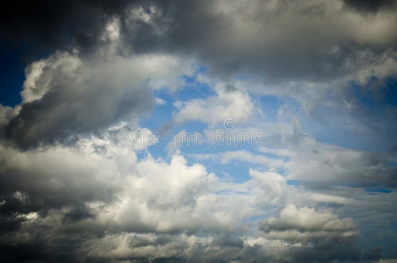 Saturated Clouds in the Blue Sky Stock Image - Image of background ...