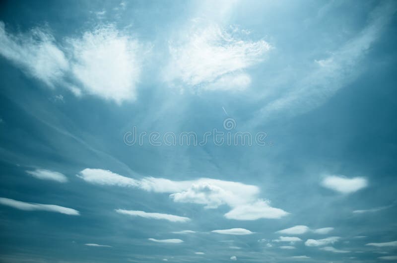 Saturated clouds stock photo. Image of space, blue, shiny - 55942194