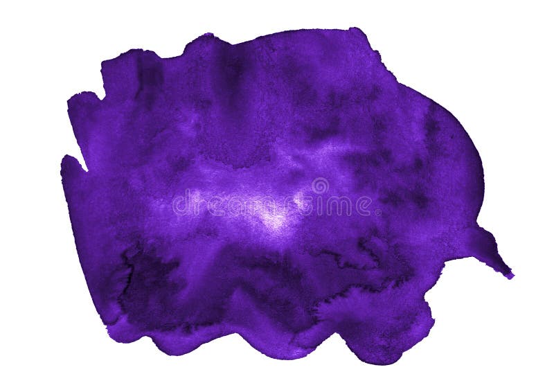 Saturated Purple Watercolor, Bright Isolated Spot with Divorces and ...