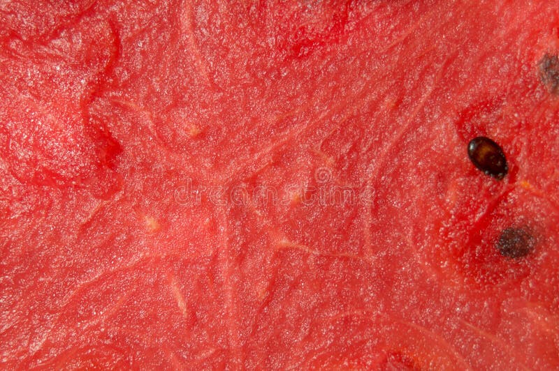 A Saturated Texture of Red Juicy Fresh Watermelon Close-up Stock Image ...