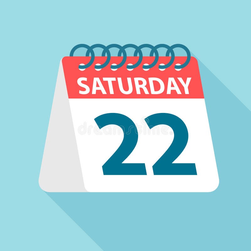 Saturday 22 - Calendar Icon. Vector Illustration of Week Day Paper Leaf ... Saturday 22 - Calendar Icon. Vector Illustration of Week Day Paper Leaf ...