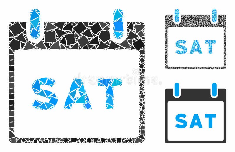 Saturday Calendar Page Composition Icon of Abrupt Elements Stock ...
