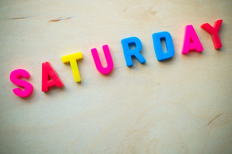 Saturday stock image. Image of letters, sign, calendar - 62217349