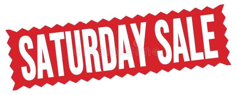 SATURDAY SALE Text Written on Red Stamp Sign Stock Illustration ...