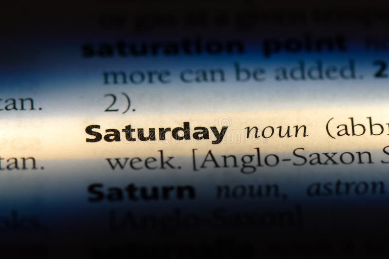 Saturday stock image. Image of definition, book, printed - 126616889