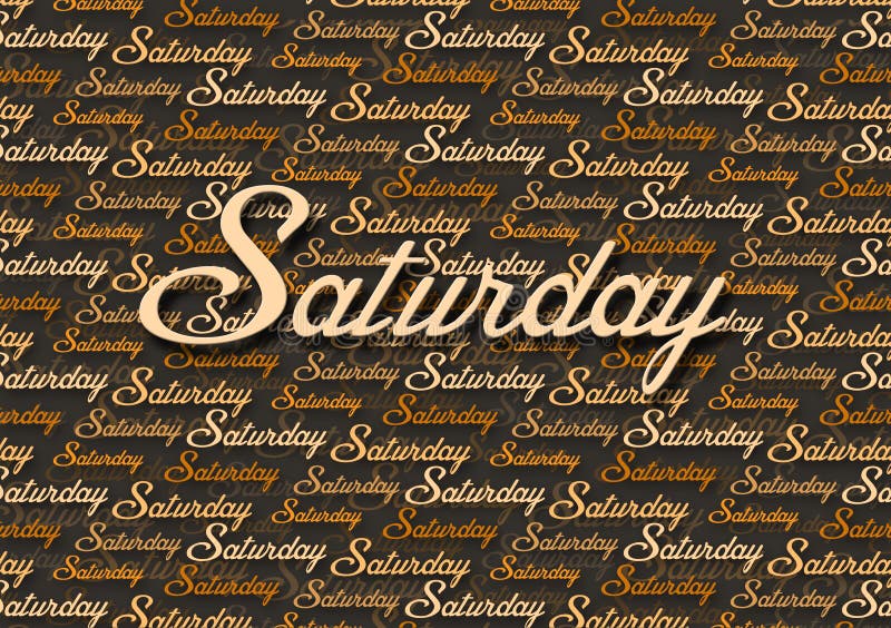 Saturday Text Pattern for Wallpaper Use Stock Illustration ...