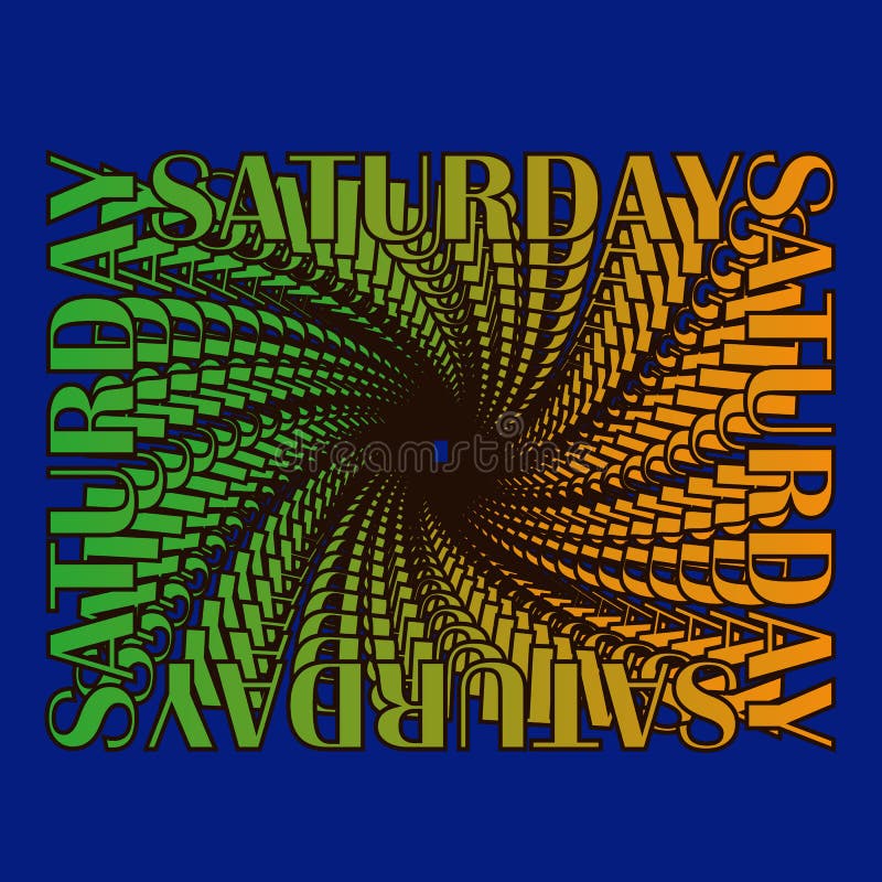 Saturday. Vector Illustration. Day of the Week.Background with Text ...