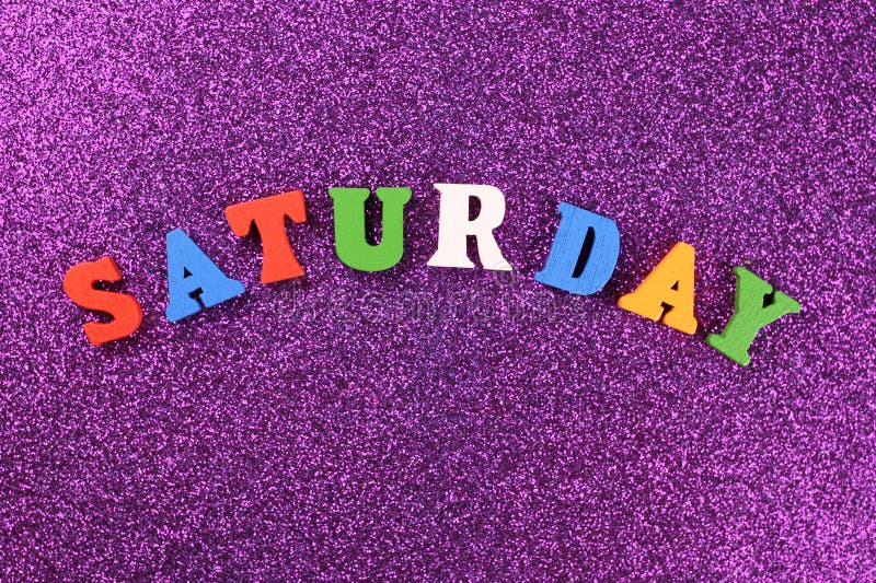 Saturday Word Typography with Coffee Stock Image - Image of week ...