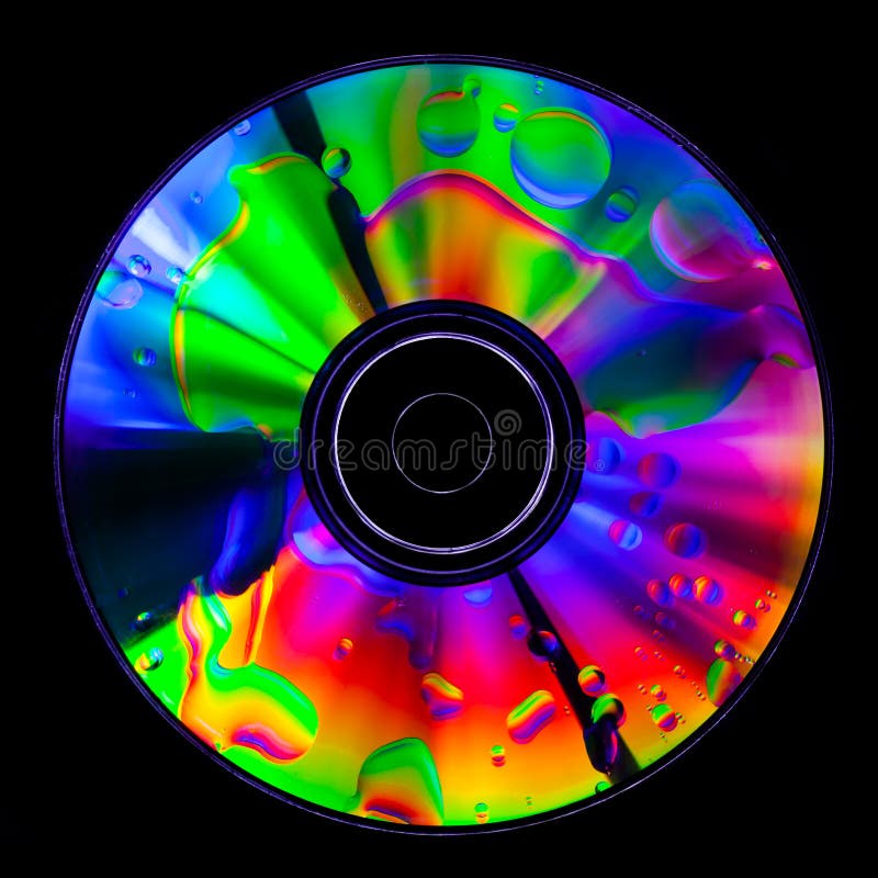 Psychedelic CD stock image. Image of pattern, multicolored - 30125311