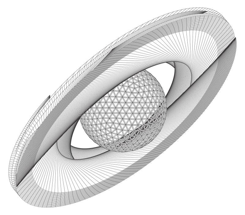 Wire Saturn Spheres Logos stock illustration. Illustration of smooth ...