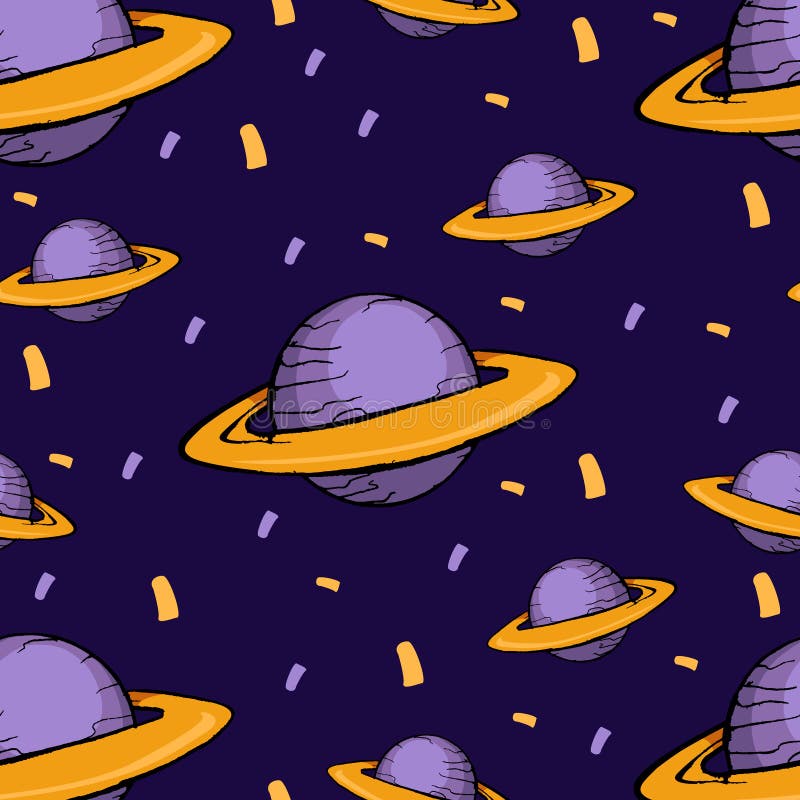 Saturn Planet Icon in Cartoon Style on a White Background Stock Vector ...