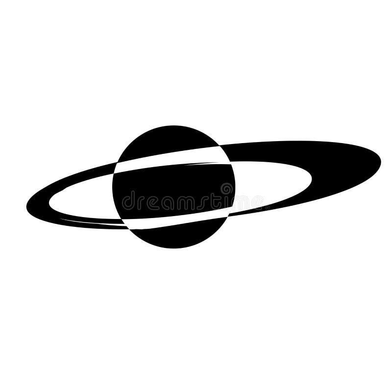 Planet Saturn Icon Vector Sign and Symbol Isolated on White Background ...