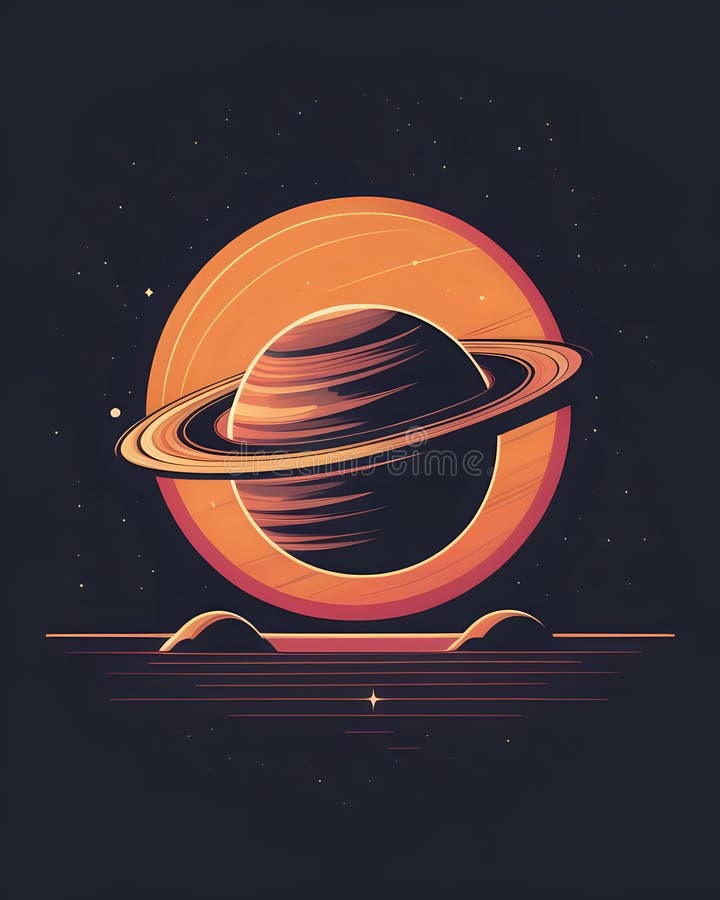 Saturn Illustration, Planet, Space Stock Illustration - Illustration of ...