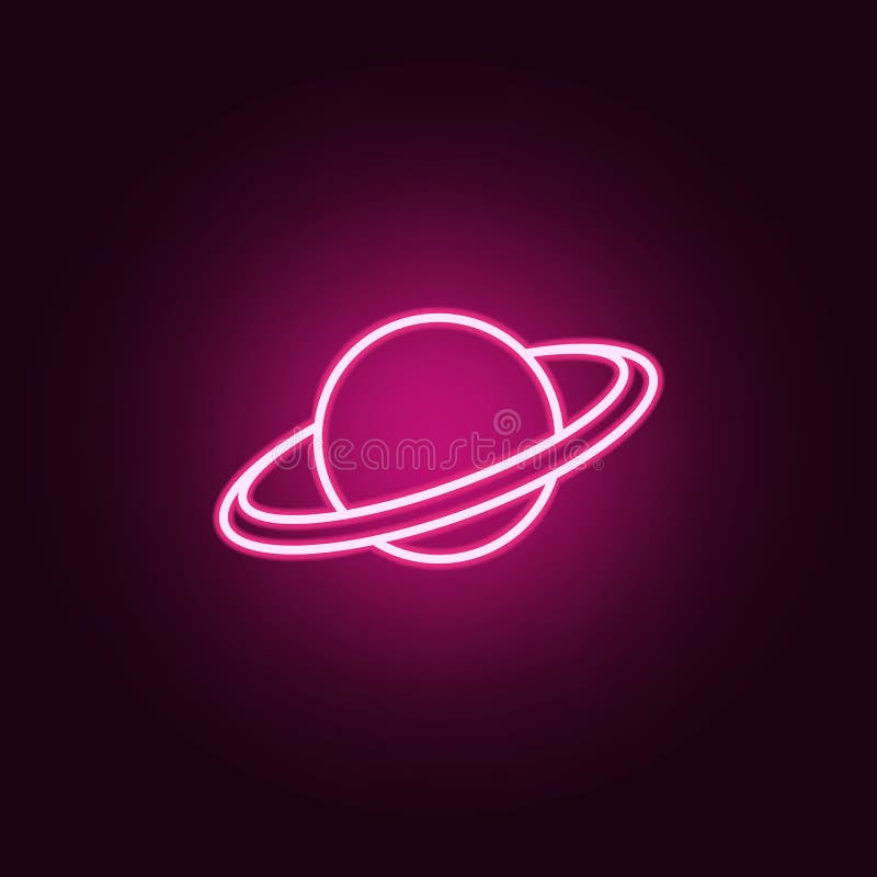Neon Planets Wallpaper