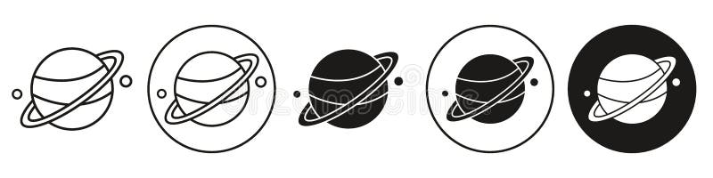 Saturn Planet Icon Vector Set Collection for Web Stock Vector ...
