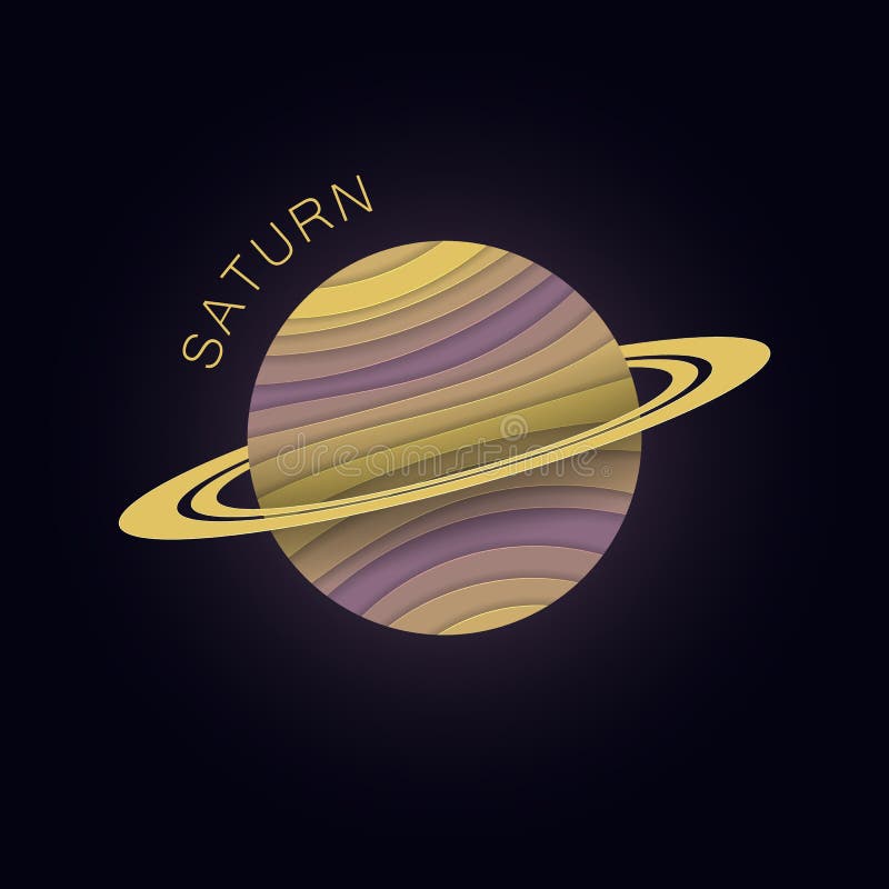 Saturn. Planet in Paper Cut Style Stock Vector - Illustration of paper ...