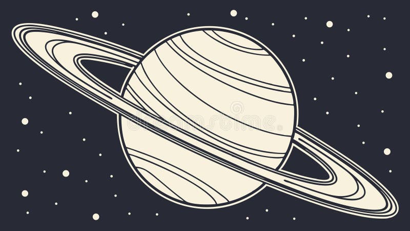 Saturn Planet with Rings Cosmic Space and Planetary Science Vector ...