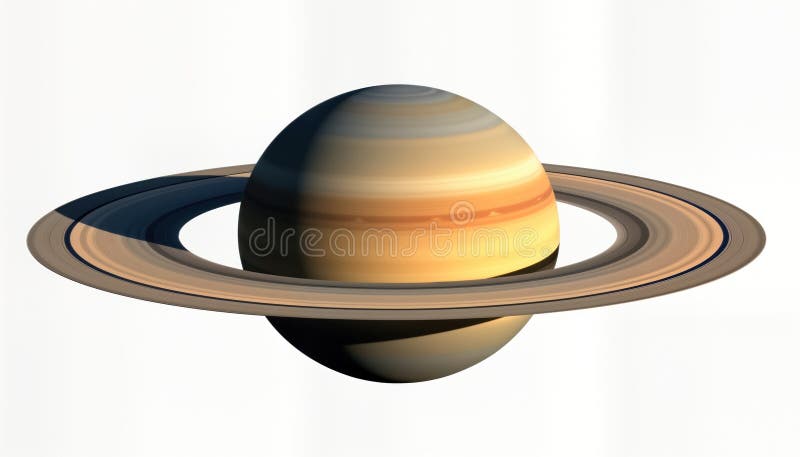 Saturn Planet with Rings. Stunning Illustration of Saturn. Detailed ...