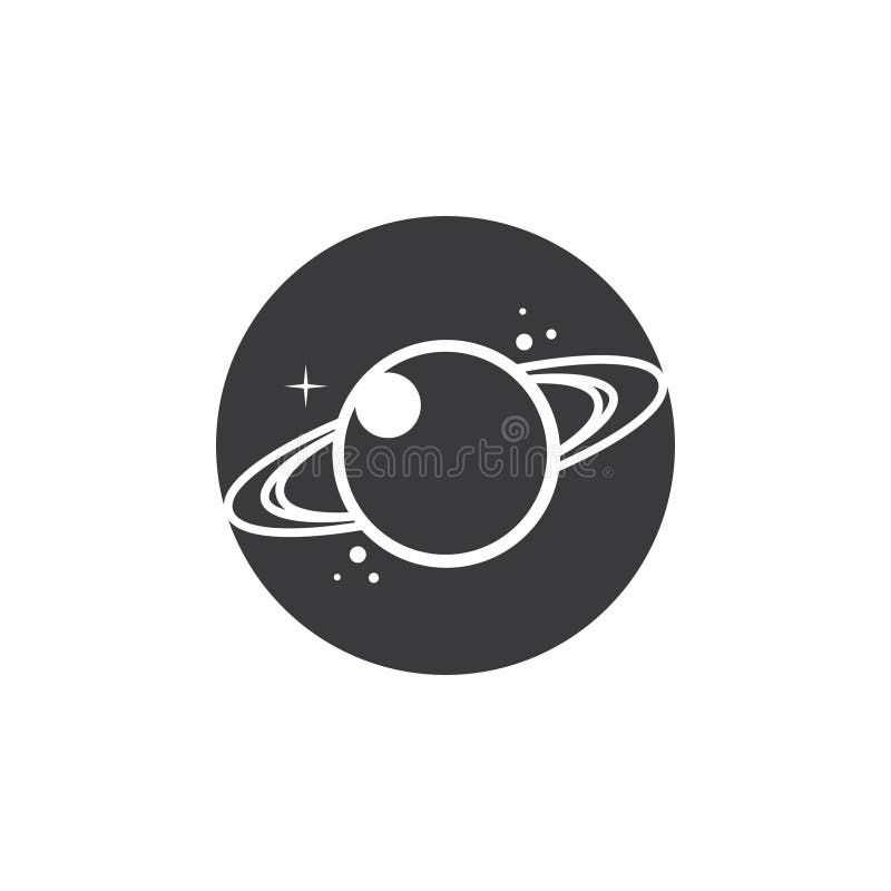 A Saturn Planet Symbol Vector Illustration Stock Illustration ...