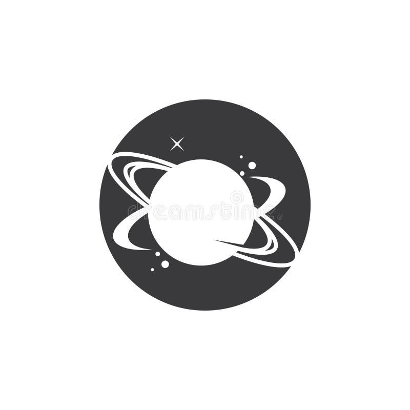 A Saturn Planet Symbol Vector Illustration Stock Illustration ...