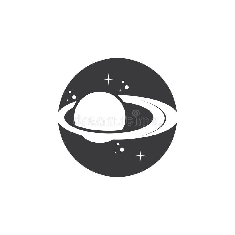 A Saturn Planet Symbol Vector Illustration Stock Illustration ...