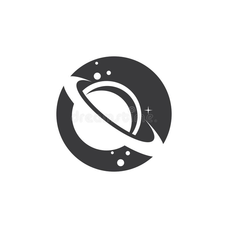 A Saturn Planet Symbol Vector Illustration Stock Illustration ...