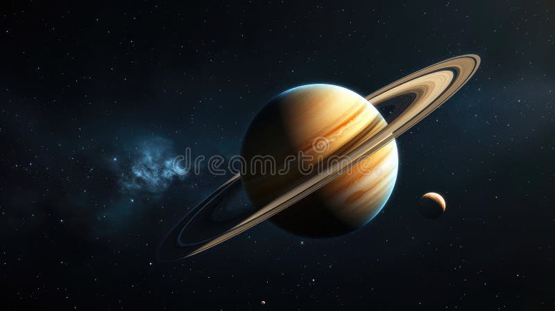 Saturn Planets in Deep Space, Adorned with Rings and Surrounded by ...