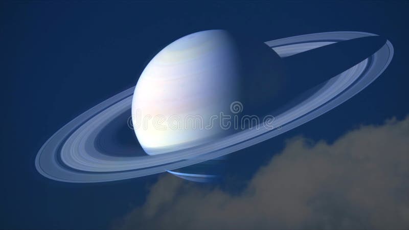 Saturn Rise Back Silhouette Dark Cloud on Night Sky Time Lapse Stock ...