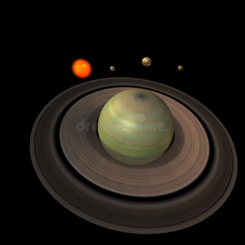 Saturn sol- system stock illustrationer. Illustration av isolerat - 4341208