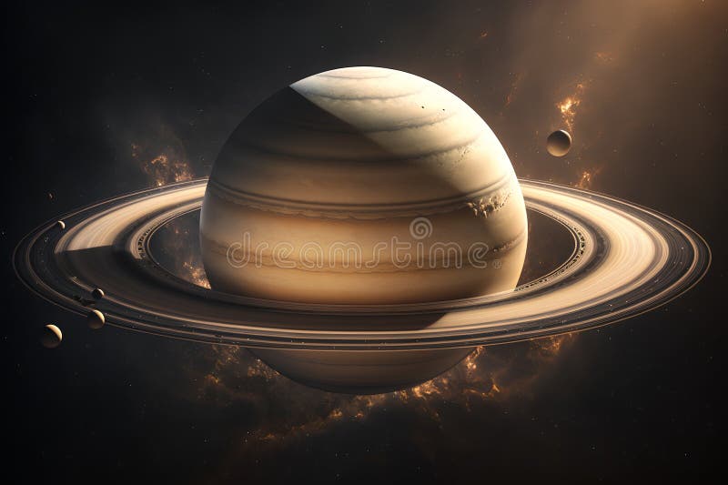 Saturn in the Solar System. this is a 3d Render Stock Illustration ...