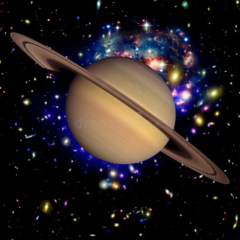 Saturn, Solar System. the Elements of this Image Furnished by NASA ...