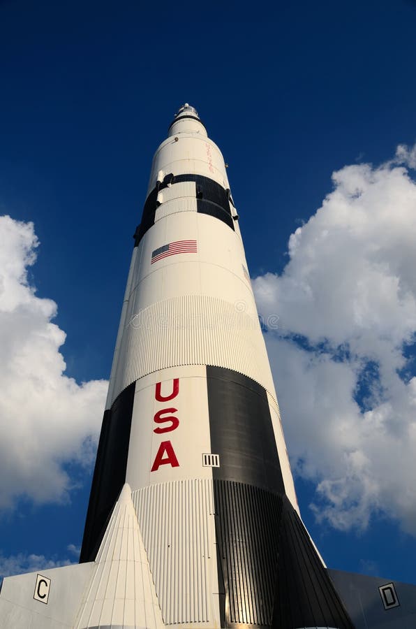 Saturn V in the Clouds stock photo. Image of launch, five - 32839842