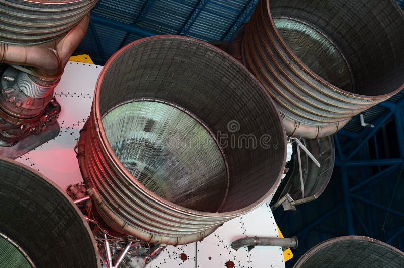 Saturn V Rocket Engine in Kennedy Space Center, Florida Editorial ...