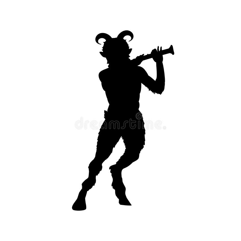 Satyr Faun Flute Game Silhouette Ancient Mythology Fantasy. Stock ... Satyr Faun Flute Game Silhouette Ancient Mythology Fantasy. Stock ...