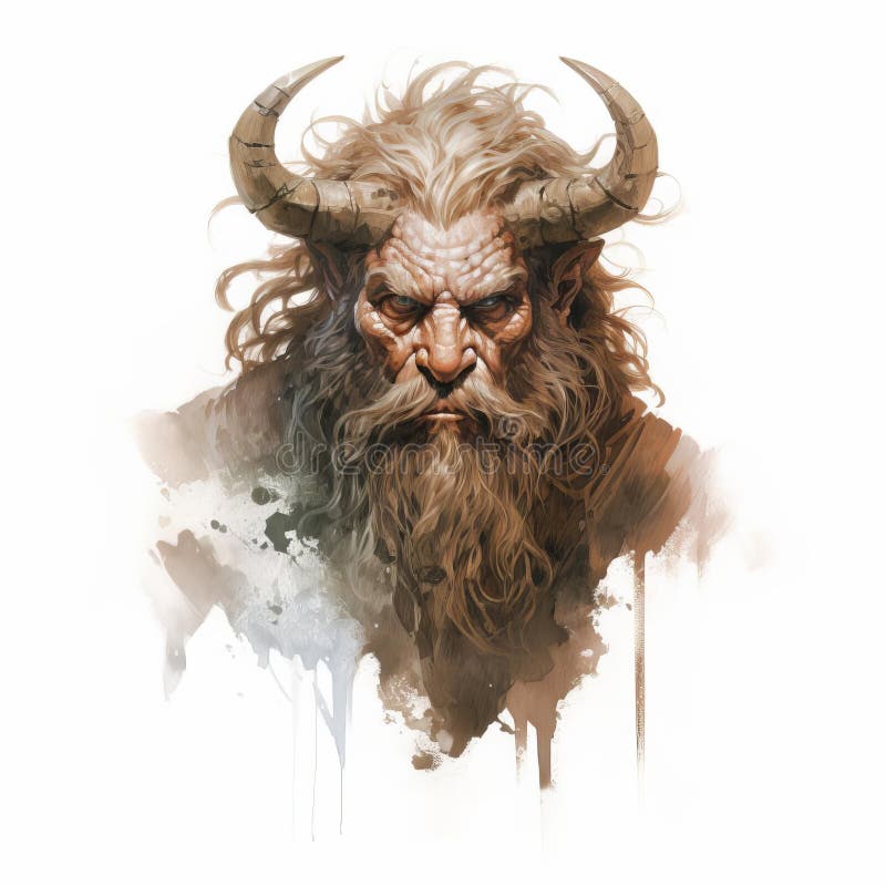 Majestic Minotaur Artwork with Realistic Texture and Detail Stock ...