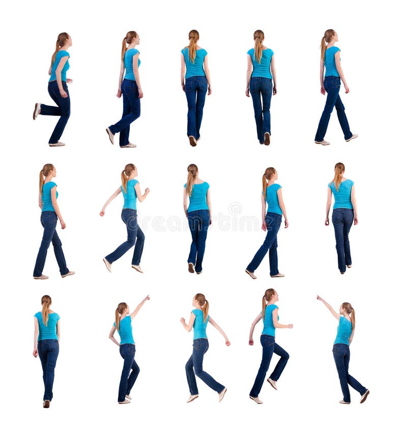 Gehende Leute Im Bewegungsset Stockbild - Bild von bewegungsset, leute ...