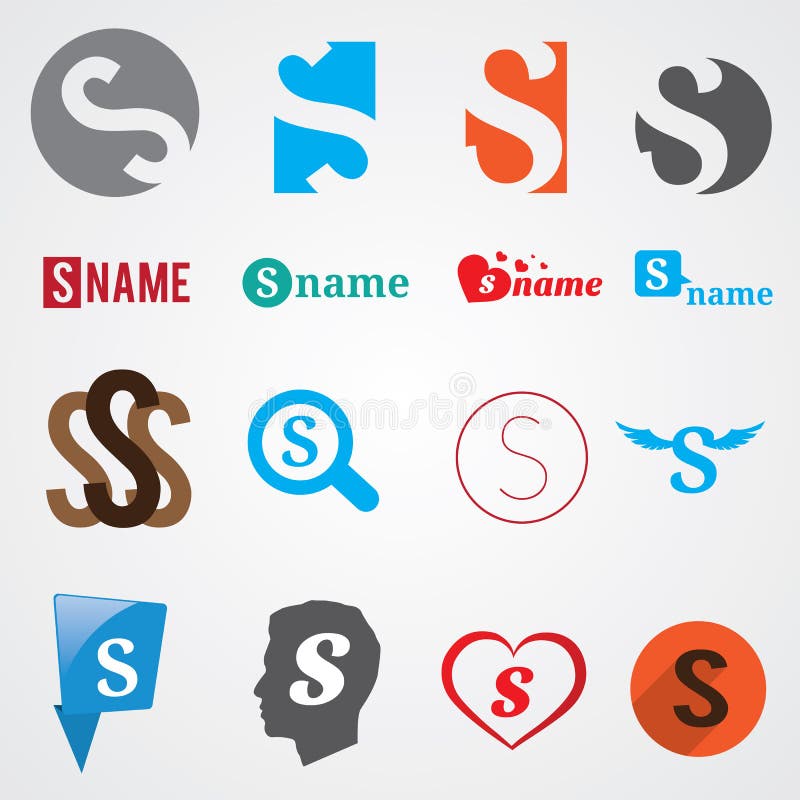 Satz Alphabetsymbole Von Buchstaben S Vektor Abbildung - Illustration ...