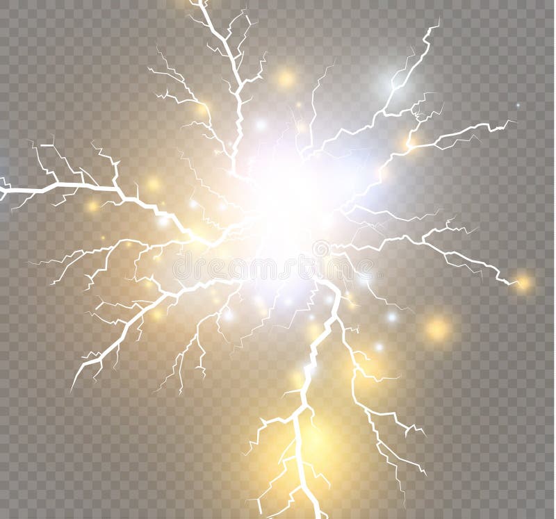 Satz Blitze Magische Und Helle Lichteffekte Stock Abbildung ...